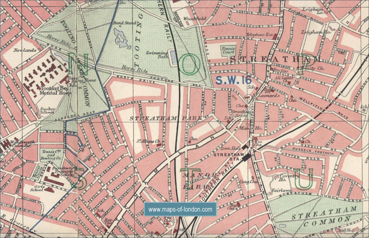 Map Of Tooting London Map Of Tooting London